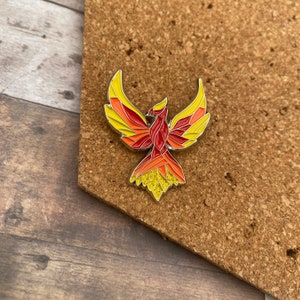 Phoenix With Glitter Tail Enamel Pin | Lapel Pin, Badge | Gift - Etsy