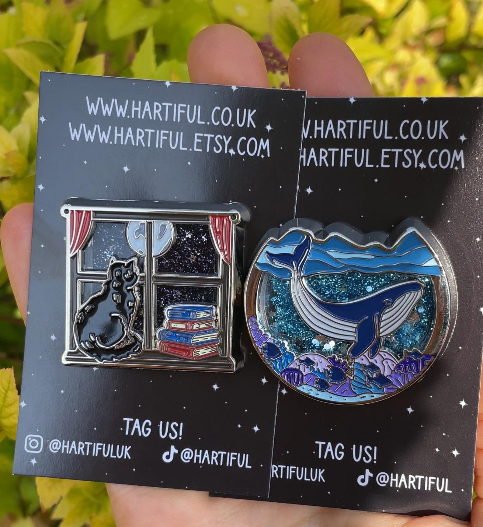Shaker Whale Enamel Pin – Glitter Quicksand Ocean Bubbles - Etsy