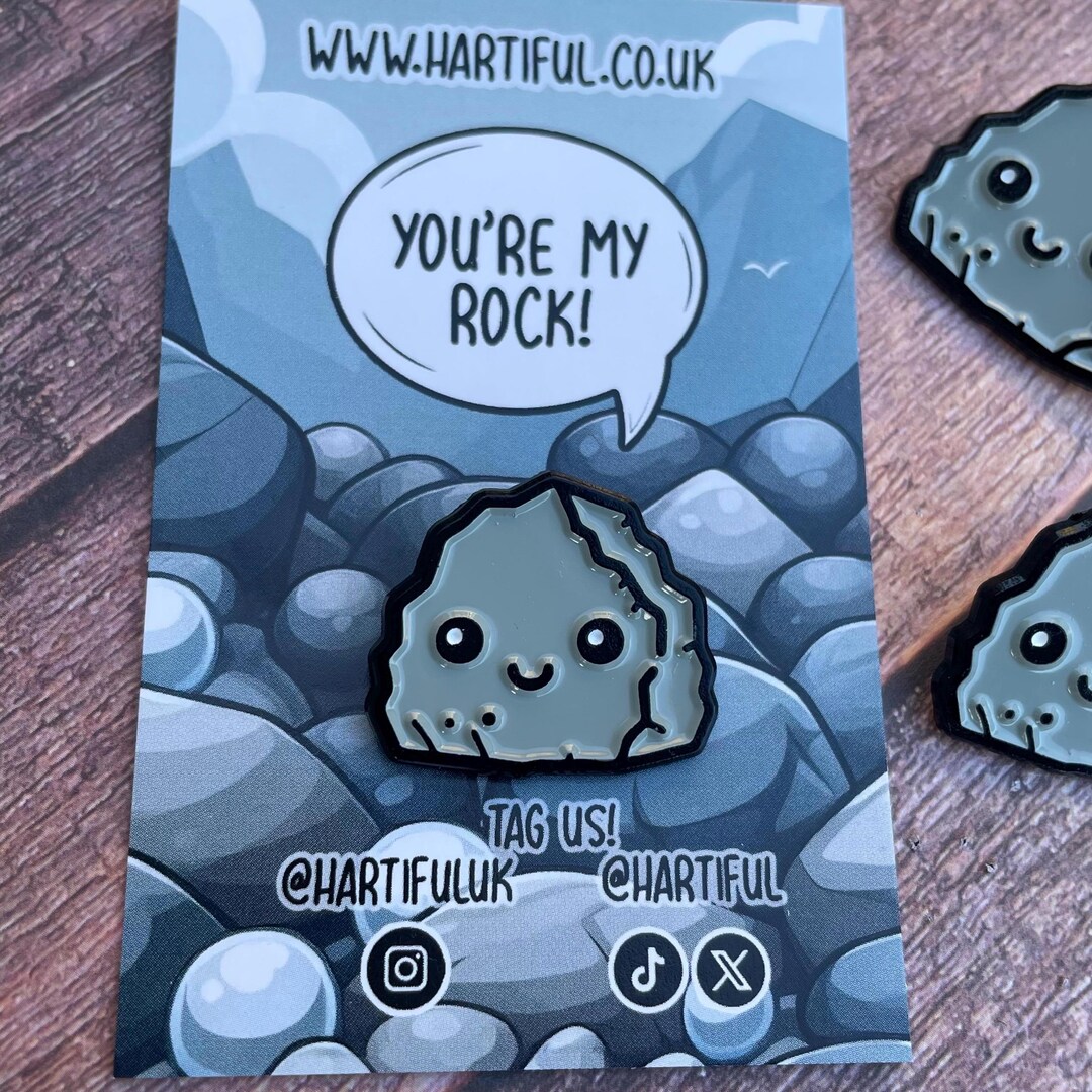 Small Rock, "you're My Rock" Enamel Pin – Perfect Gift for Loved One - Etsy
