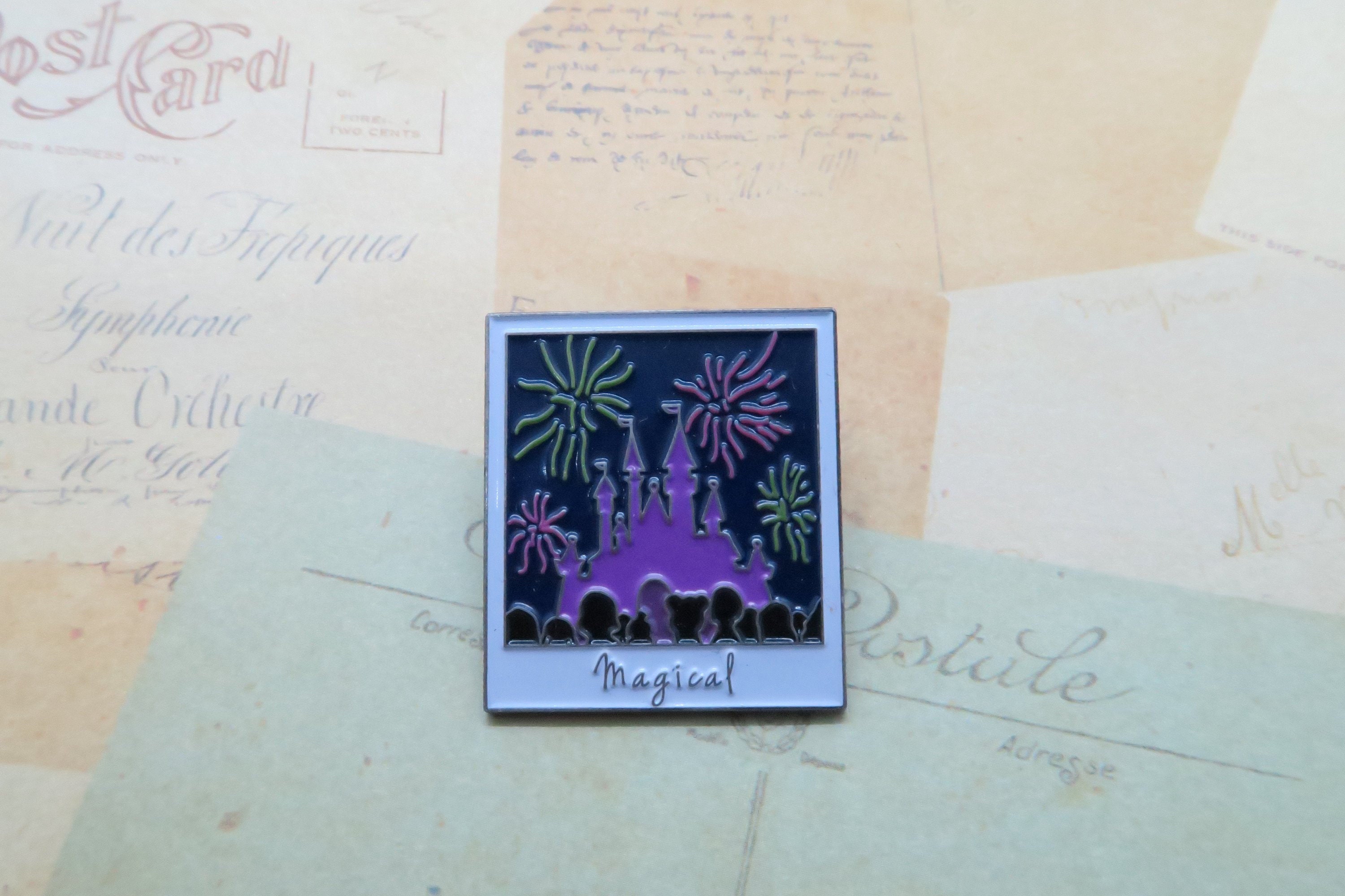 Magical Castle Enamel Pin | USA Inspired | Fireworks at Night || Gift ...
