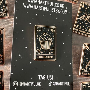 Baker Tarot Card Enamel Pin: Rose Gold Baking Gift - Etsy