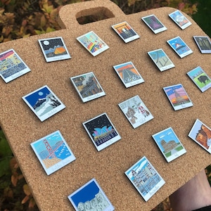 Travel Suitcase Pin Board | Enamel Pin Display | Cork Board - Etsy