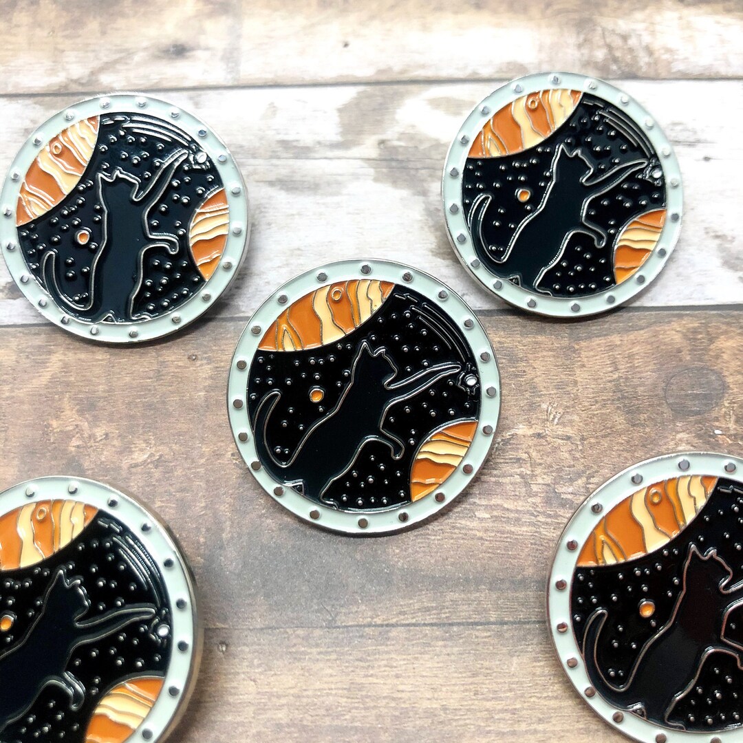 Space Cat Enamel Pin: Galaxy Explorer Lapel Badge - Etsy