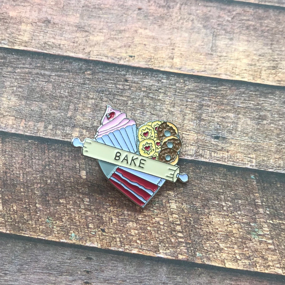 Bake Enamel Pin: Cupcake, Cake, & Donut Lapel Pin - Etsy