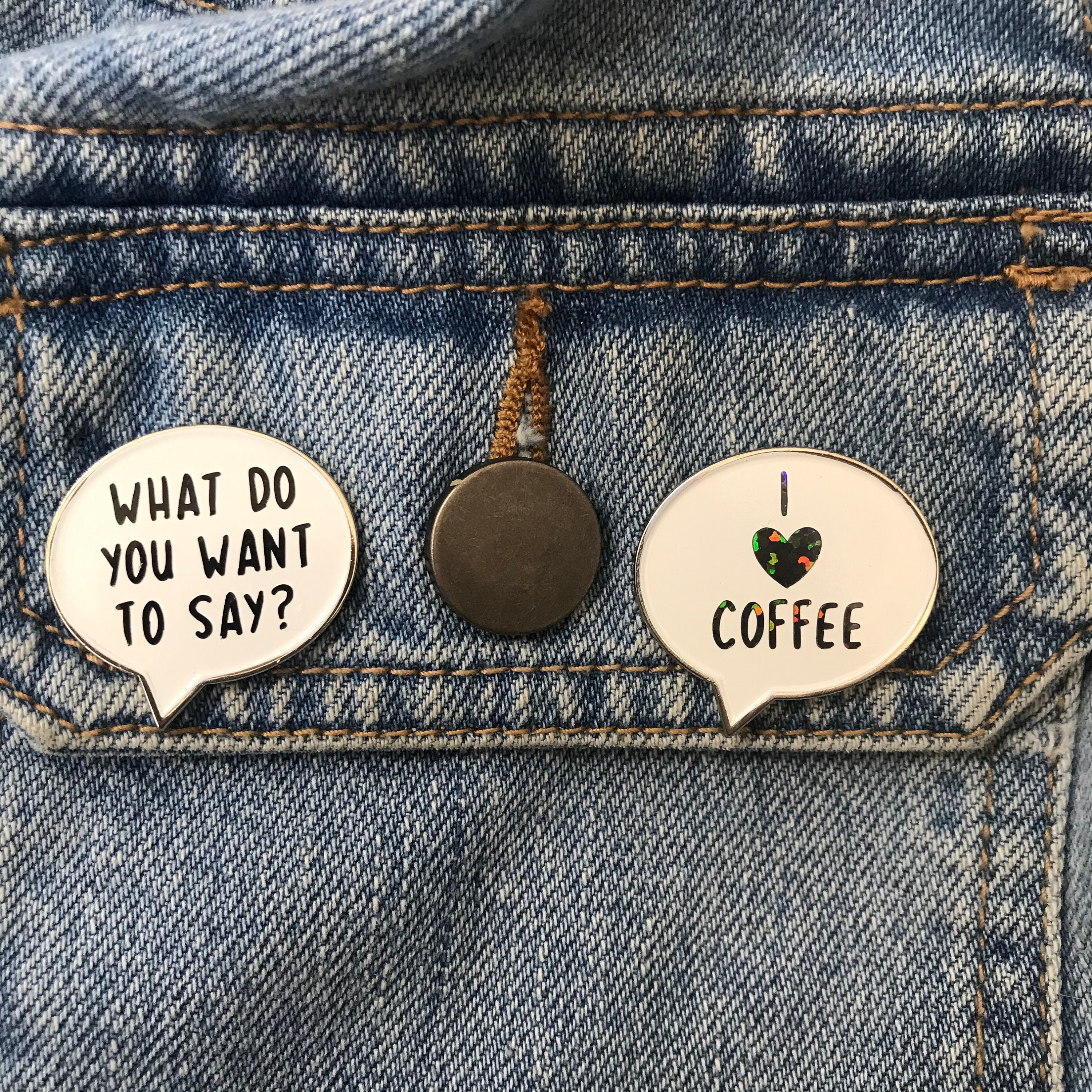 Personalised Design Your Speech Bubble Enamel Pin Customised | Etsy ...