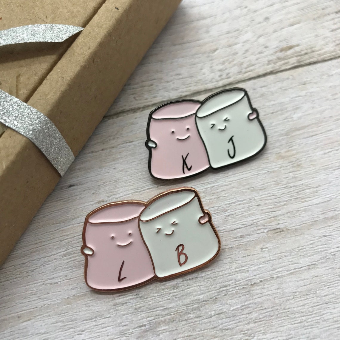 Marshmallow Friends Enamel Pin | Pin Badge Gift - Etsy