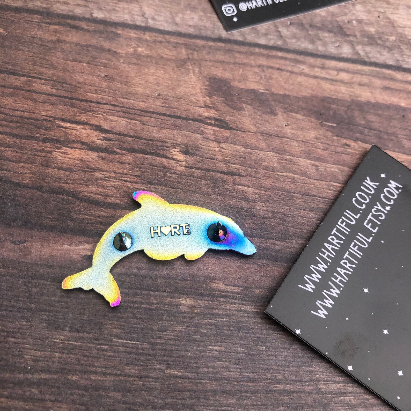 Rainbow Metal Dolphin Enamel Pin Badge Multi Chrome Ano - Etsy UK