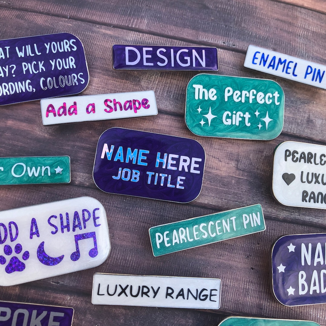 Pearlescent (luxury Collection) Personalised Design Your Enamel Pin ...