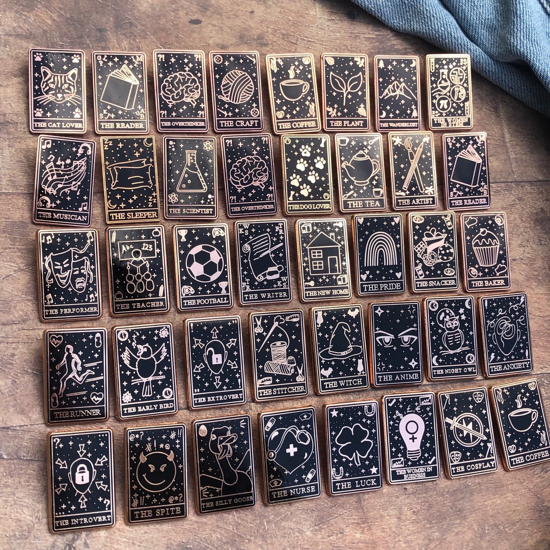 Tarot Card Enamel Pins | Hobbies Lifestyle Gift | Gift | Lapel Pin ...