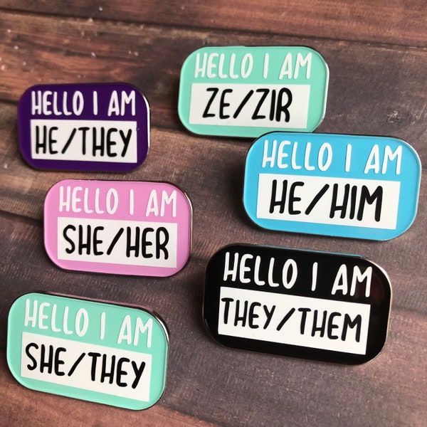 Pronoun Slider Badge - Etsy UK