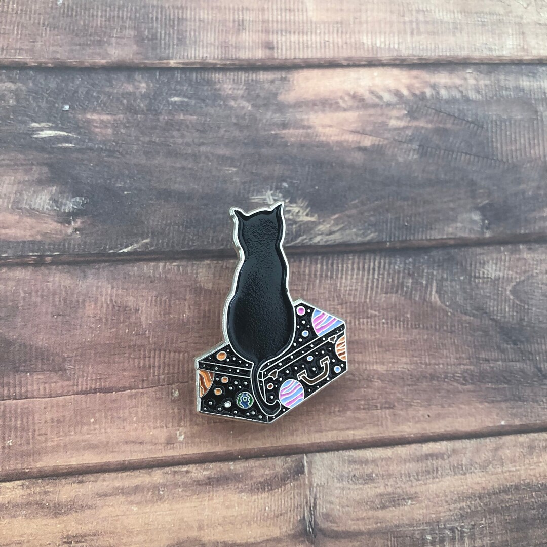 Space Cat Enamel Pin: Galaxy Suitcase Lapel Pin - Etsy