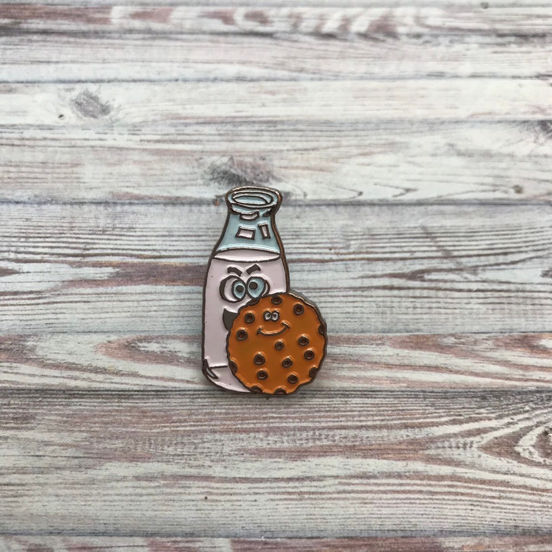 Cute Milk and Cookies Pin - Enamel Pin, Lapel Pin, Brooch, Badge | Gift ...