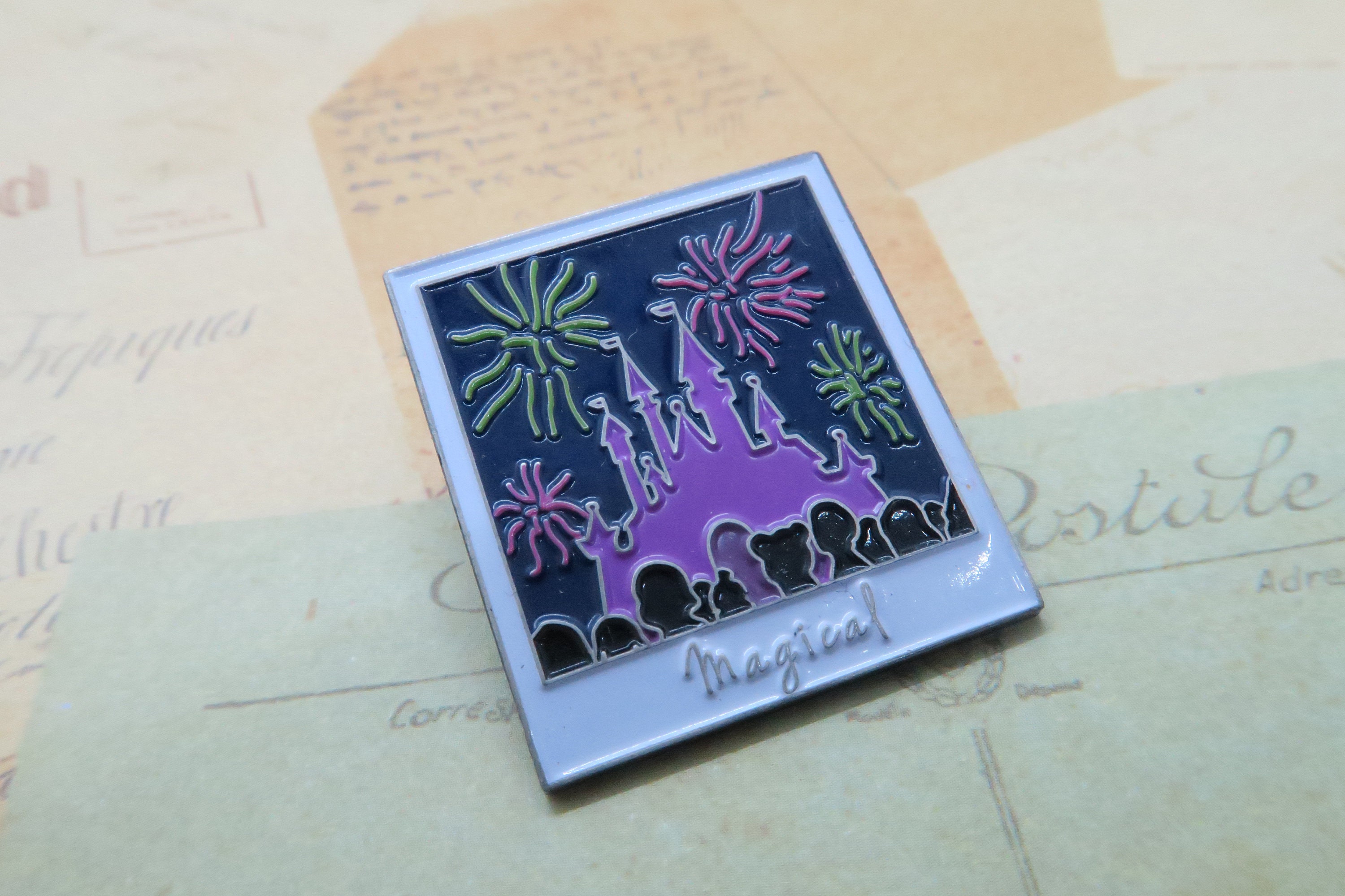 Magical Castle Enamel Pin | USA Inspired | Fireworks at Night ...