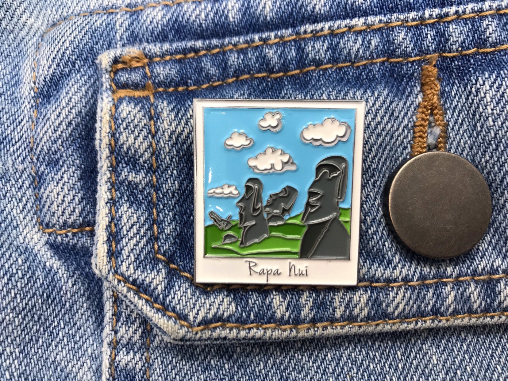 Easter Island, Rapa Nui Polaroid Enamel Pin | Travel, Wanderlust ...