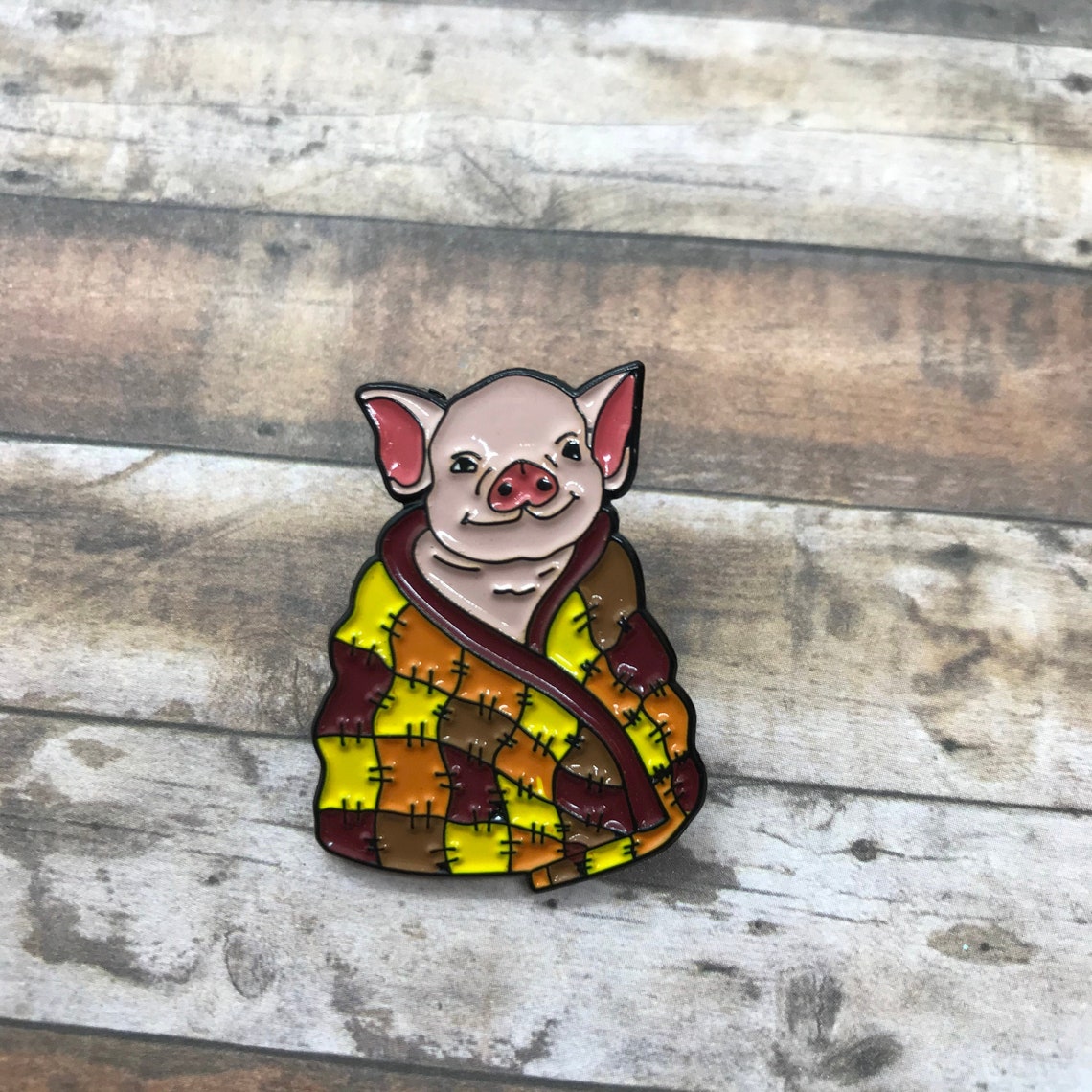 Baby Pig in Blanket Enamel Pin Gift Lapel Pin Badge | Etsy