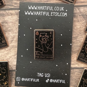 The Silly Goose, Tarot Card Enamel Pin | Lapel Pin, Badge | Hard Enamel ...
