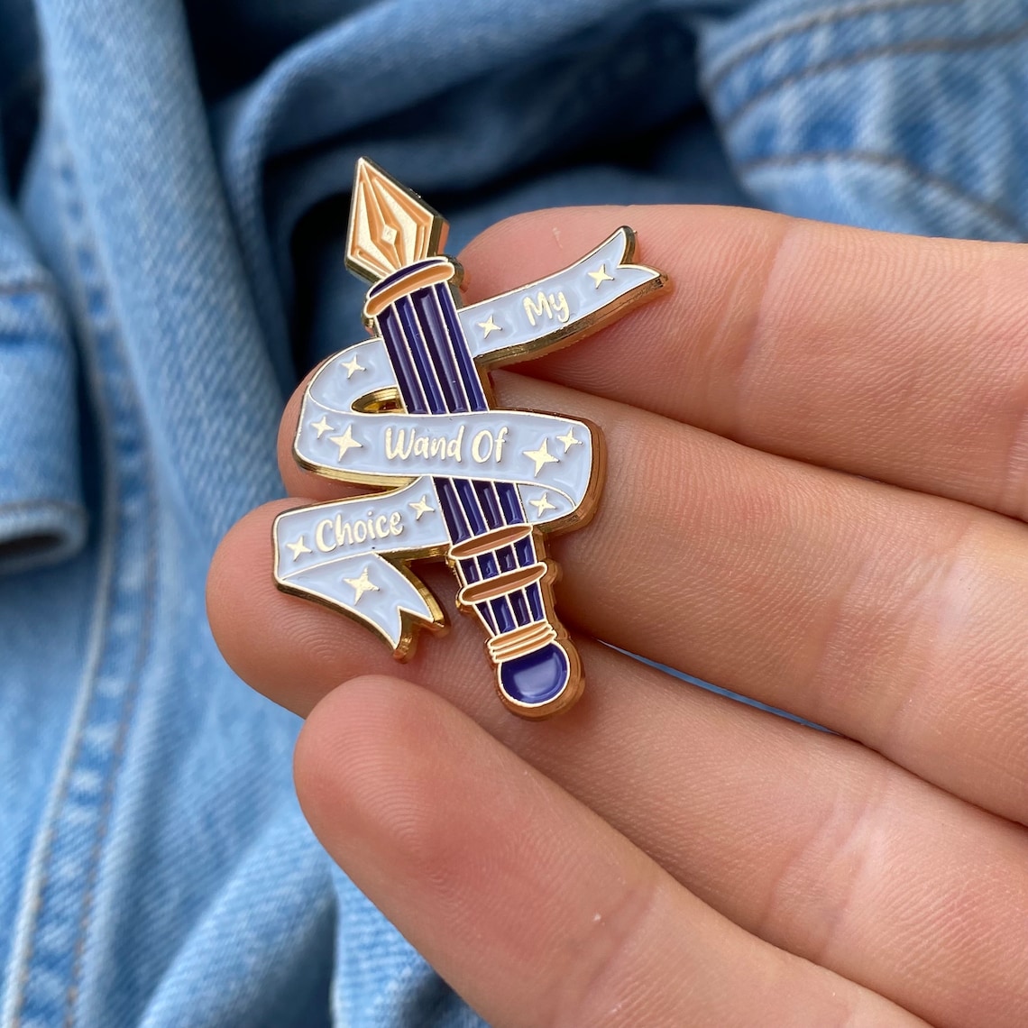 Writer Enamel Pin: My Wand of Choice Lapel Badge - Etsy