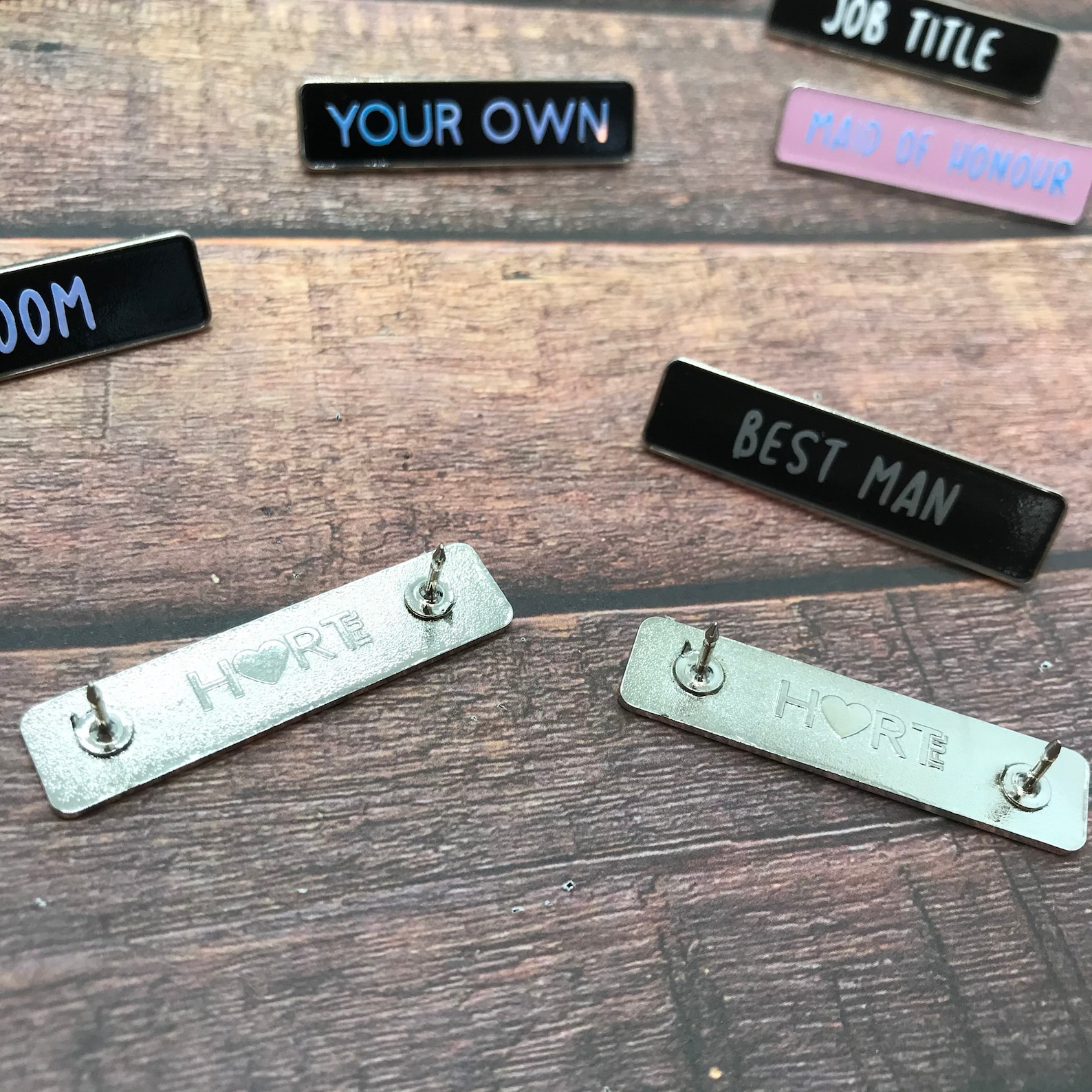 Personalised Design Your Rectangle Enamel Pin Customised Pin Badge ...