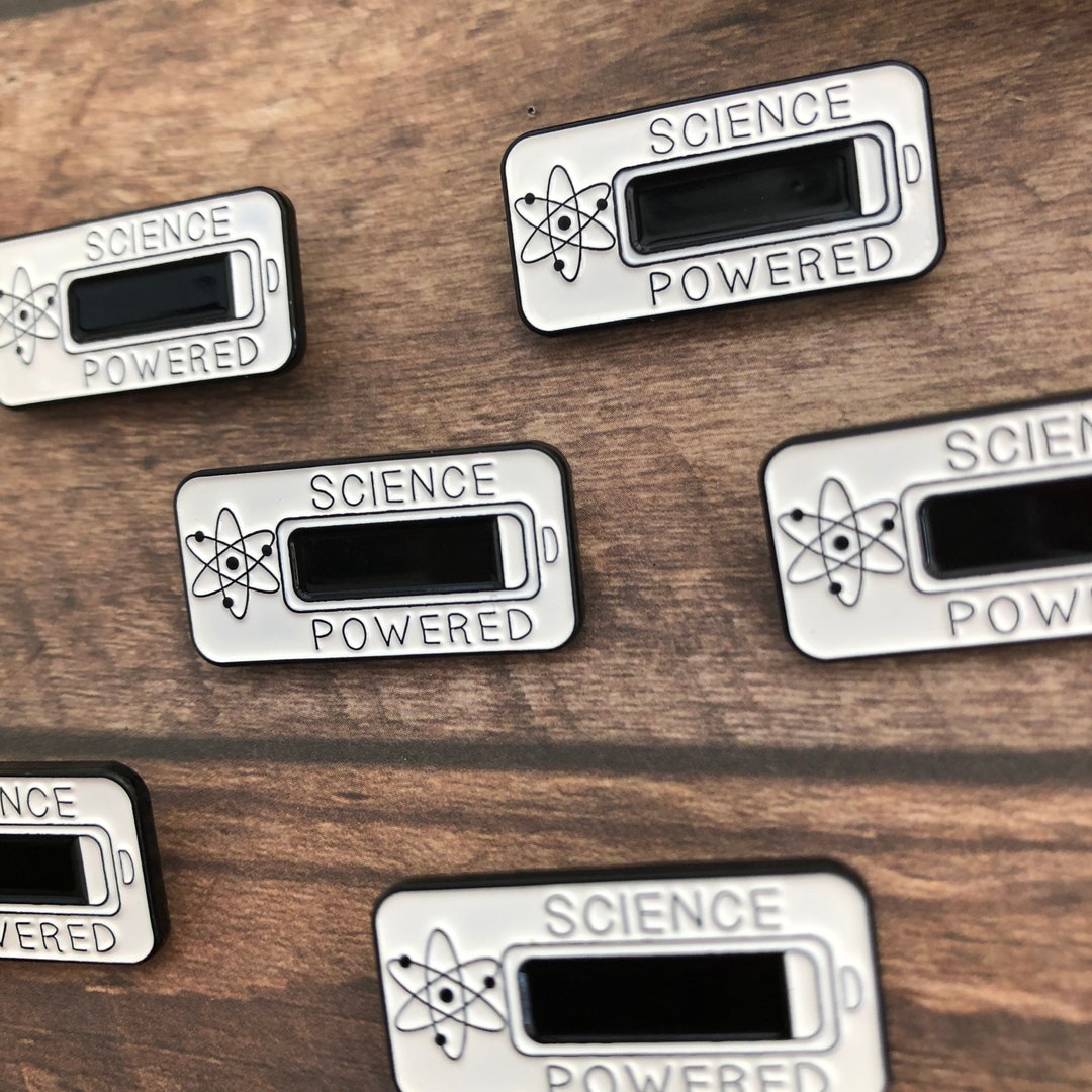 Science Powered Enamel Pin: Scientist Gift, Lapel Badge - Etsy