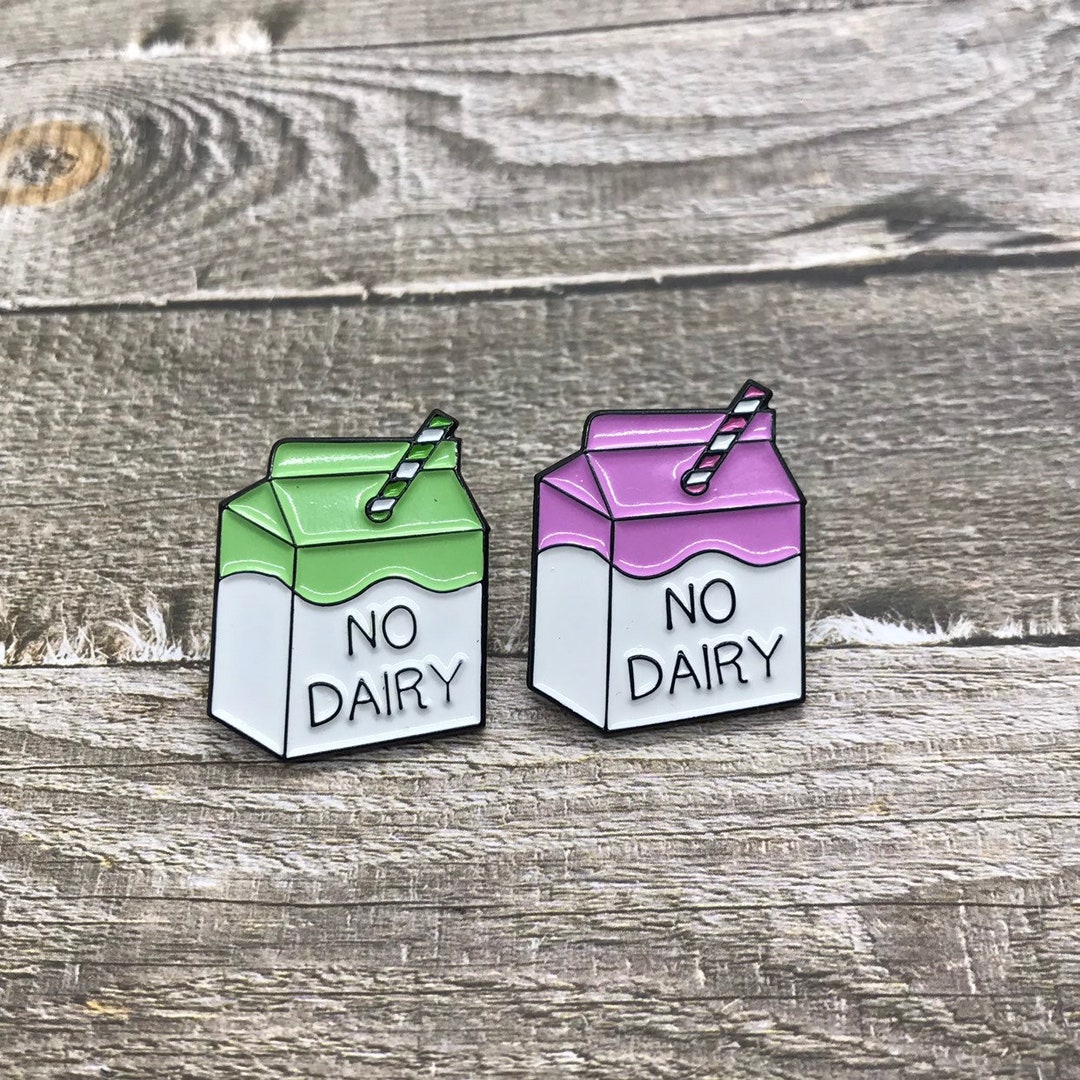 No Dairy Milk Carton Enamel Pin Stocking Filler T Lapel Pin Badge