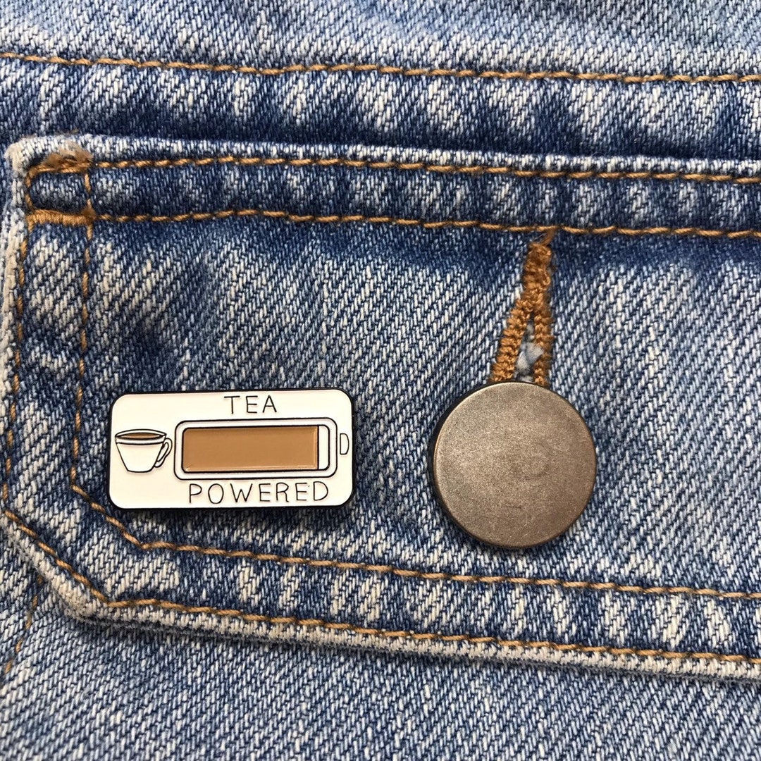 Tea Powered Enamel Pin: Tea Lover Gift - Etsy