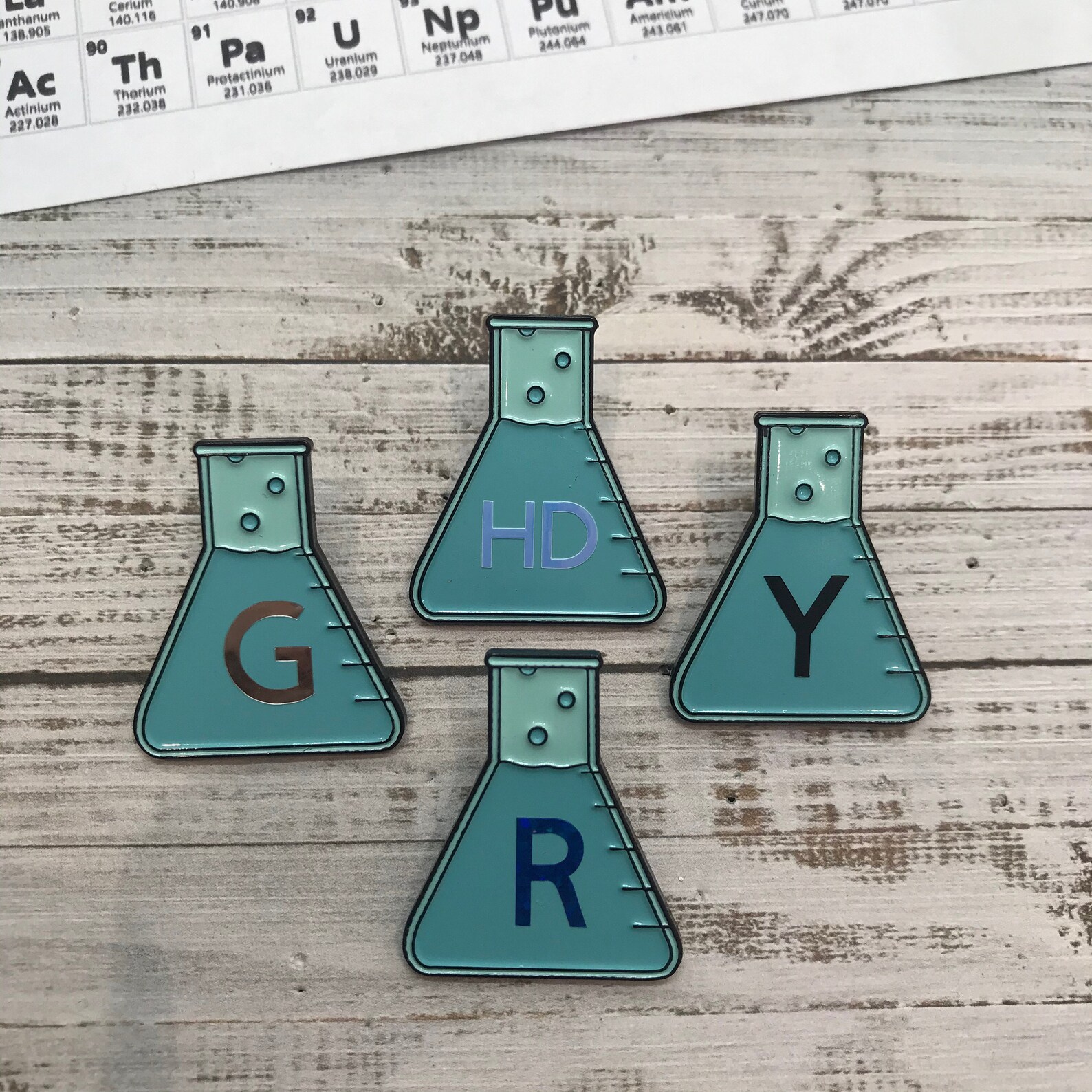 Personalisable Science Beaker Enamel Pin Gift - Etsy UK
