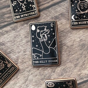 The Silly Goose, Tarot Card Enamel Pin | Lapel Pin, Badge | Hard Enamel ...