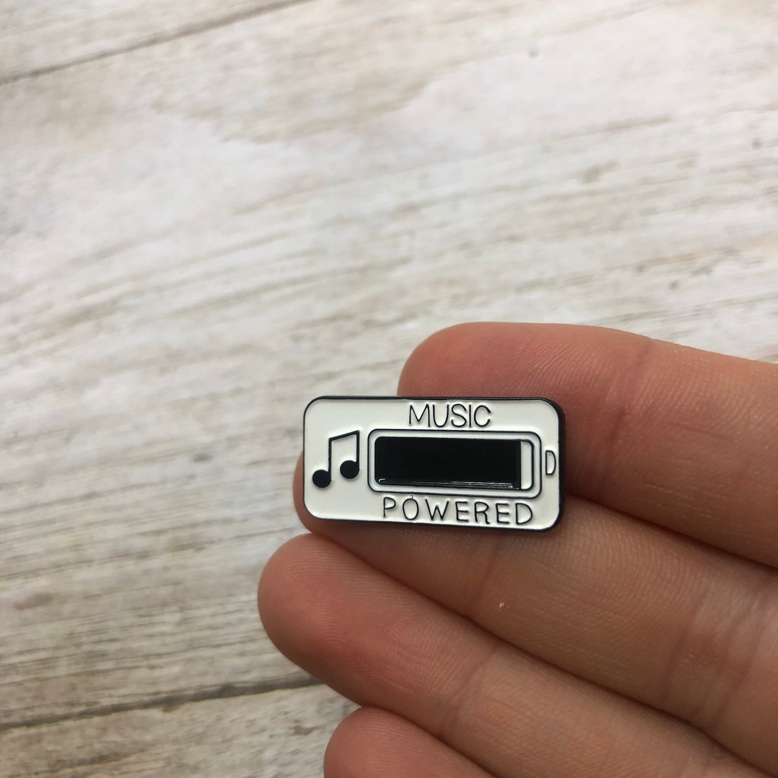 Music Powered Enamel Pin Gift Lapel Pin Badge Stocking | Etsy