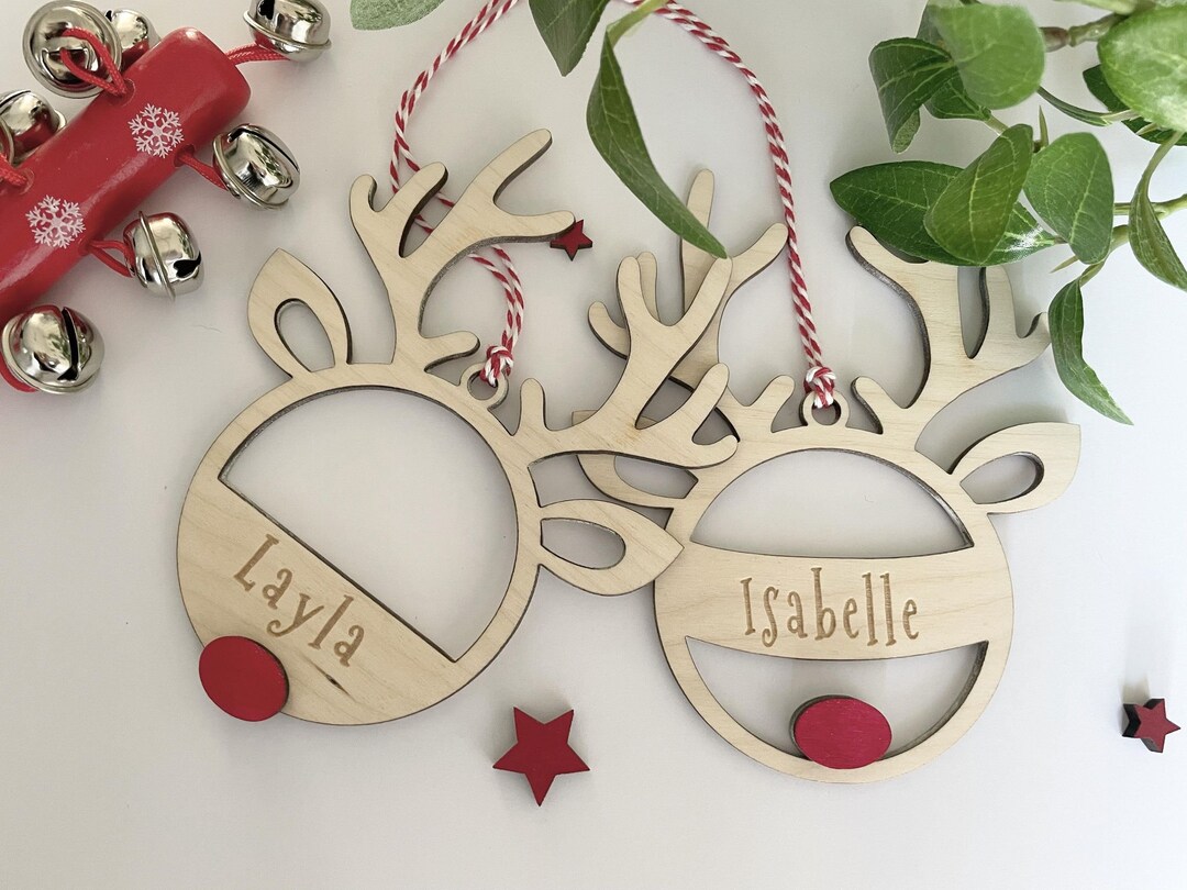 Christmas Decoration Reindeer Tree Bauble Kids/children - Etsy