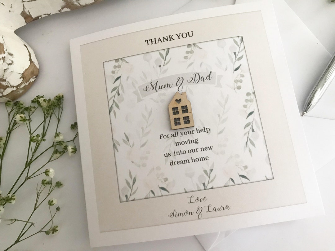 Personalised Thank You Moving Card CPM82 - Etsy