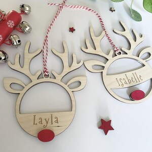 Christmas Decoration Reindeer Tree Bauble Kids/children - Etsy