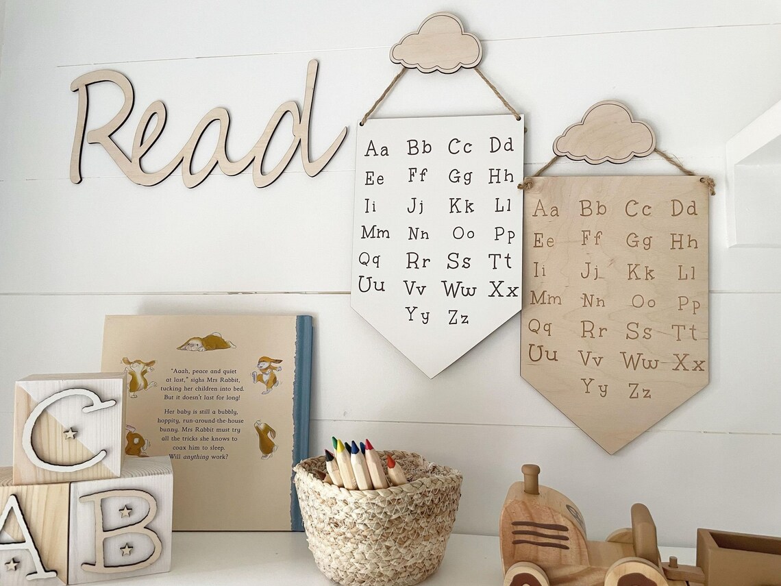 Alphabet Children's Learning Wall Hanging Teaching - Etsy