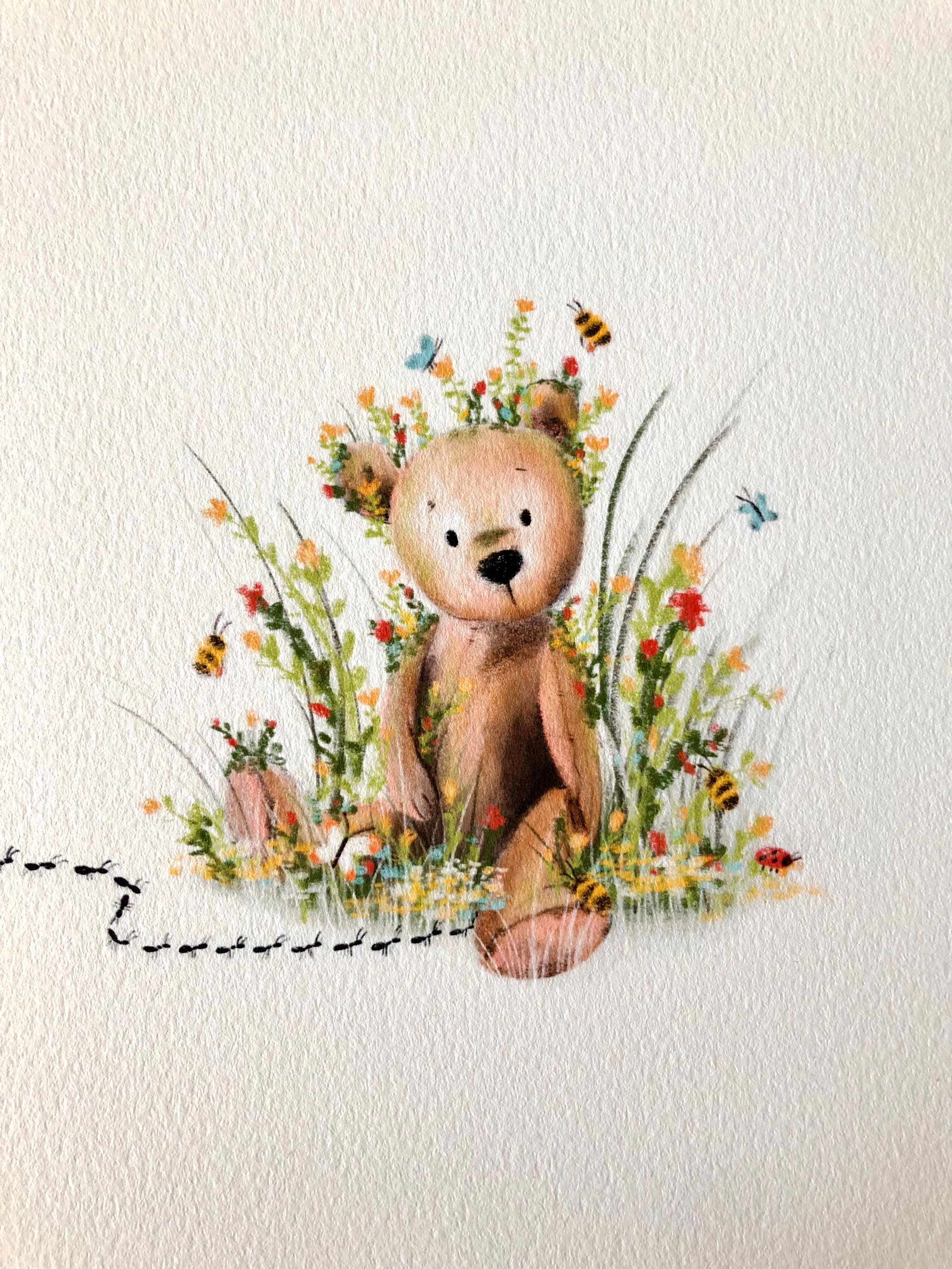 Wild Teddy Bear art print — Anna Terreros-Martin