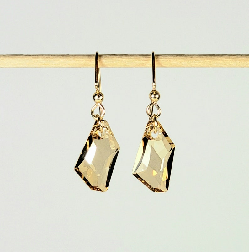 Gold Crystal Helix Cut Pendant Necklace in Swarovski Crystal - Etsy