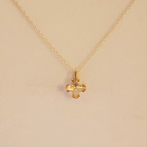 Gold Greek Cross Pendant Necklace in Swarovski Crystal Golden | Etsy