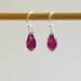 Magenta Earrings in Antique Sterling Silver Plated Floral - Etsy