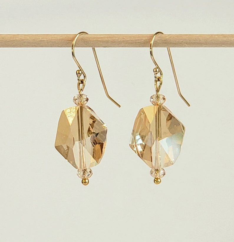 Gold Crystal Helix Cut Pendant Necklace in Swarovski Crystal - Etsy