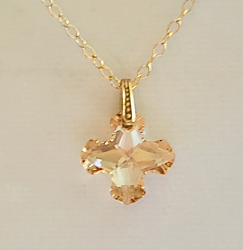 Gold Crystal Helix Cut Pendant Necklace in Swarovski Crystal - Etsy