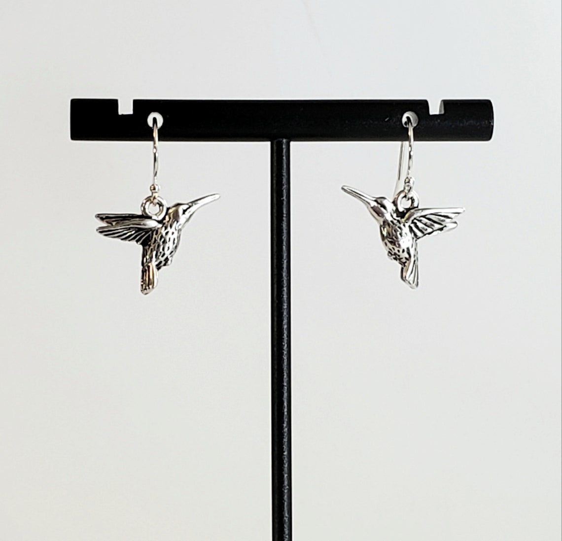 Hummingbird Earrings in Antique 925 Sterling Silver Plated - Etsy