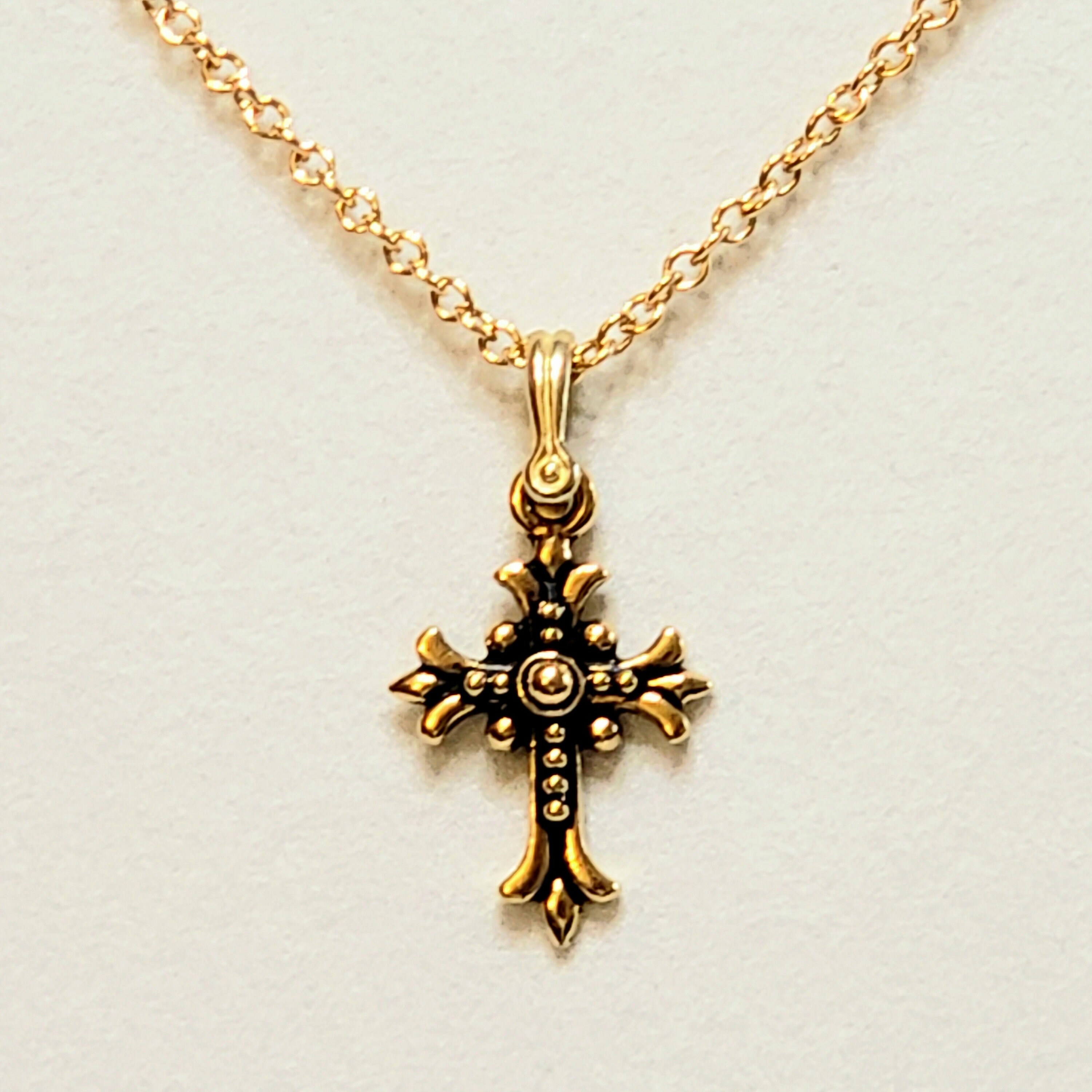 Men's Gold Greek Cross Pendant or Necklace in Swarovski | Etsy