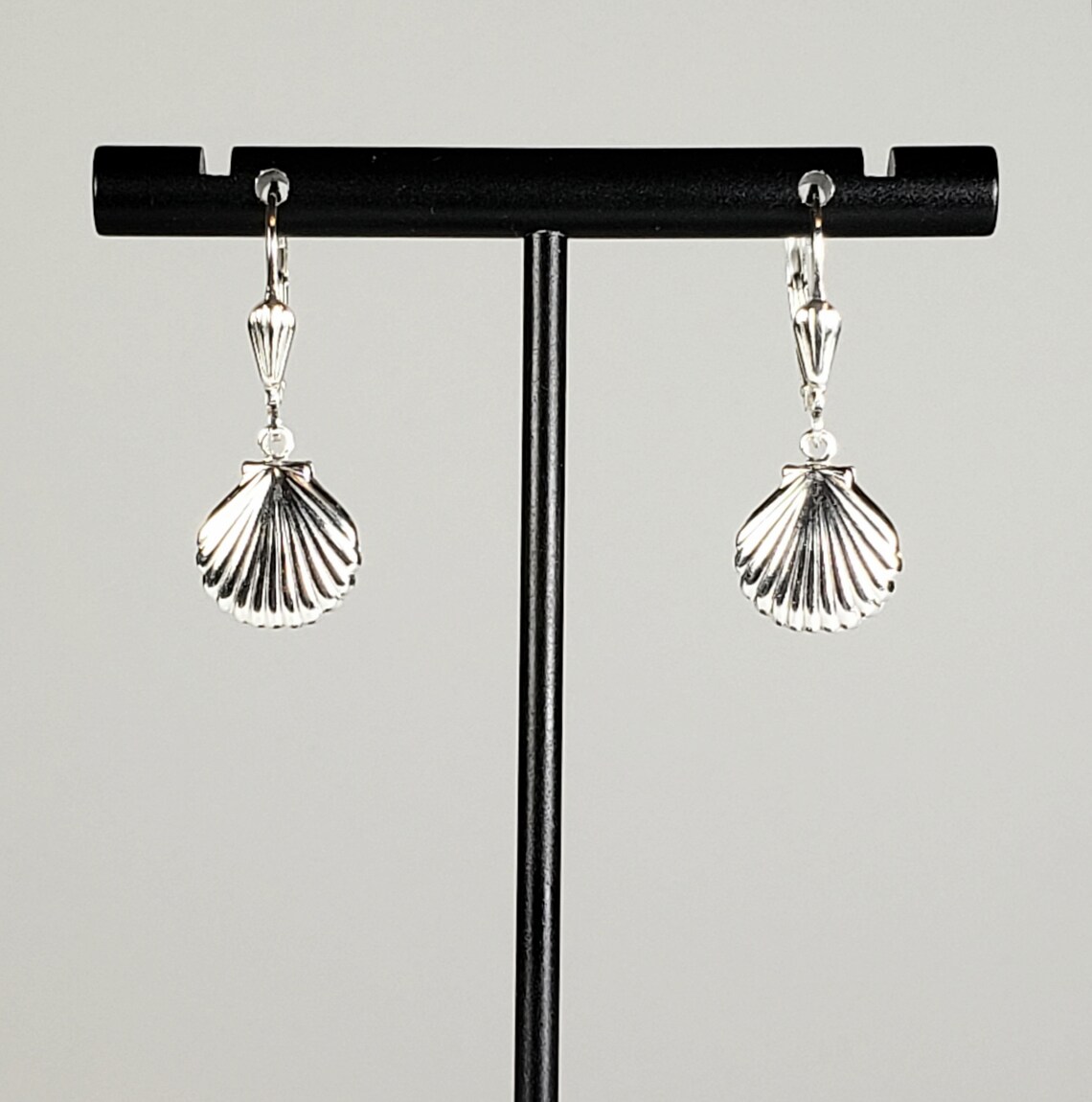 925 Sterling Silver Scallop Shell Earrings With 925 Sterling - Etsy