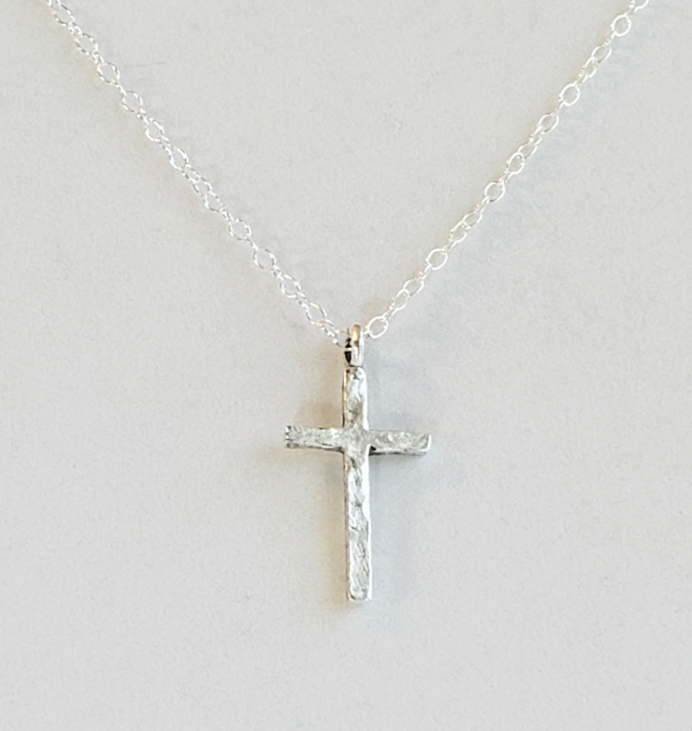 Antique Gold Small Classic Cross Pendant or Necklace in 14K - Etsy