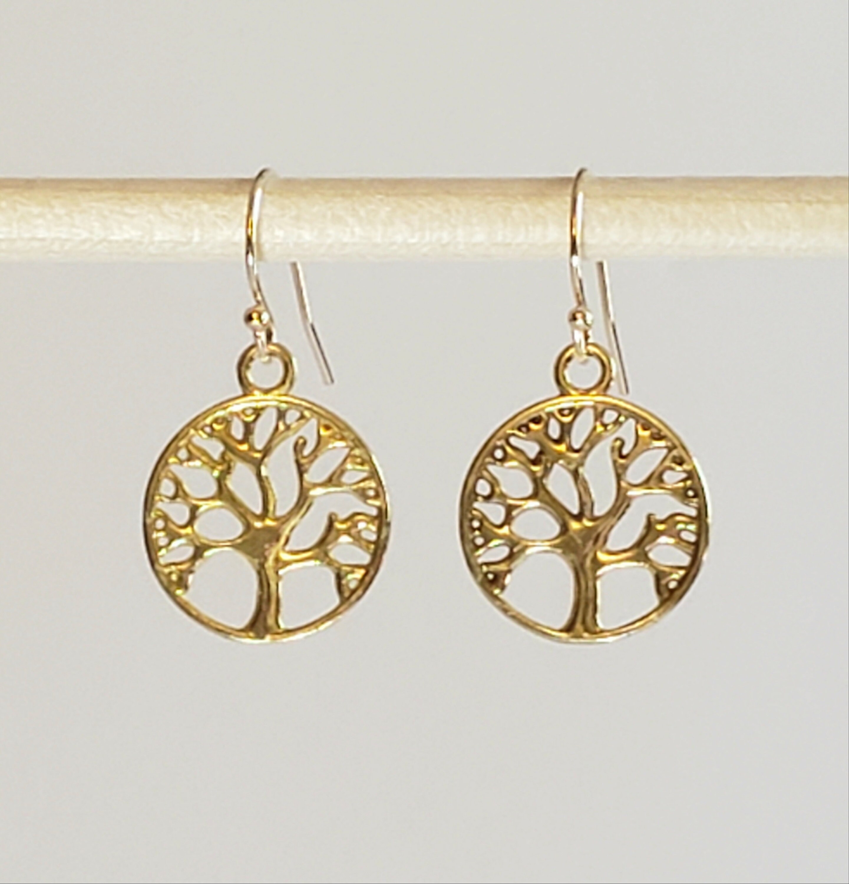 Tree of Life Earrings in 925 Sterling Silver Plated Cut-out | Etsy