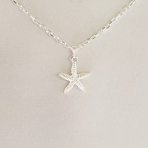 Starfish Pendant, Necklace in Textured 999 Sterling Silver Plated ...