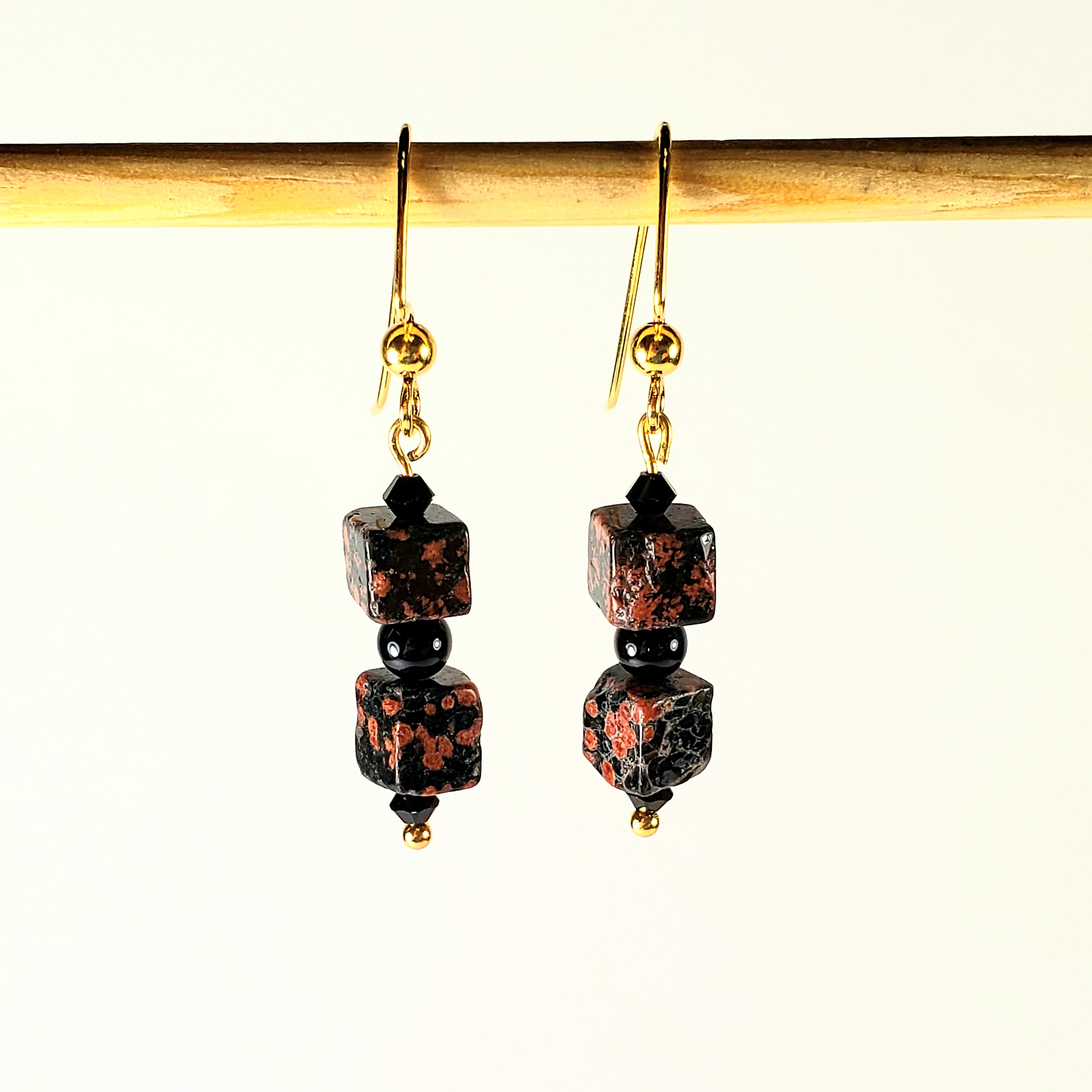 Mexican Red Snowflake Jasper Black Agate Beaded Gemstone | Etsy