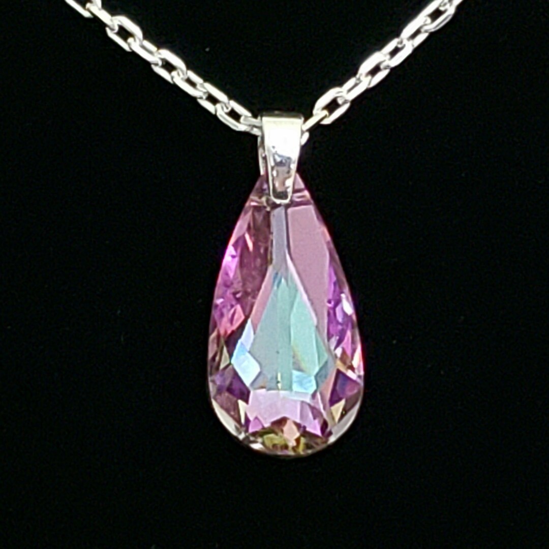 Swarovski Moondrop Cut Crystal Pendant/necklace in Light Multi-color ...