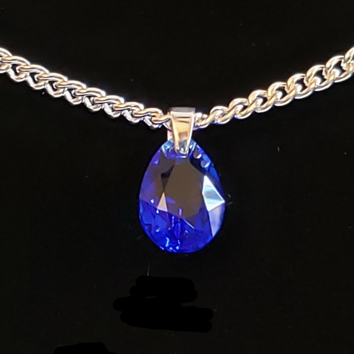 Men's Majestic Blue Pendant or Necklace in Swarovski | Etsy