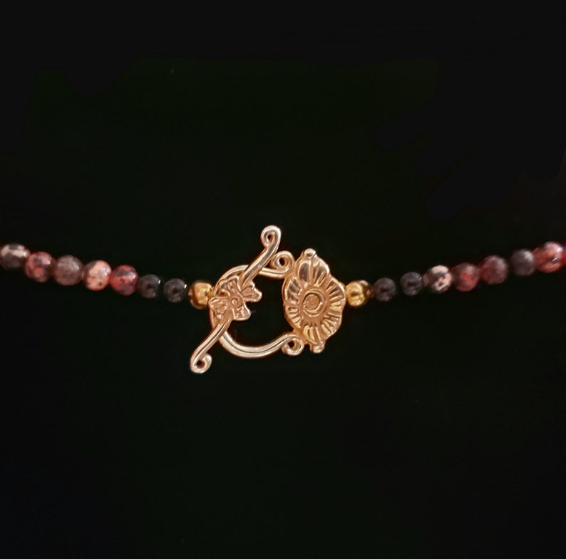 Mexican Red Snowflake Jasper Beaded Gemstone Necklace with | Etsy