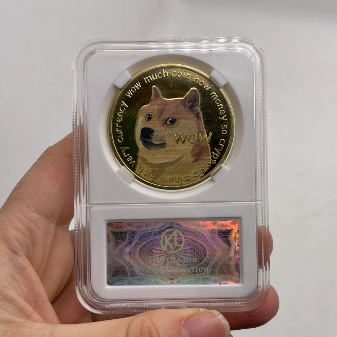 DOGE 1 Dogecoin Cryptocurrency Virtual Currency Pictured Gold | Etsy