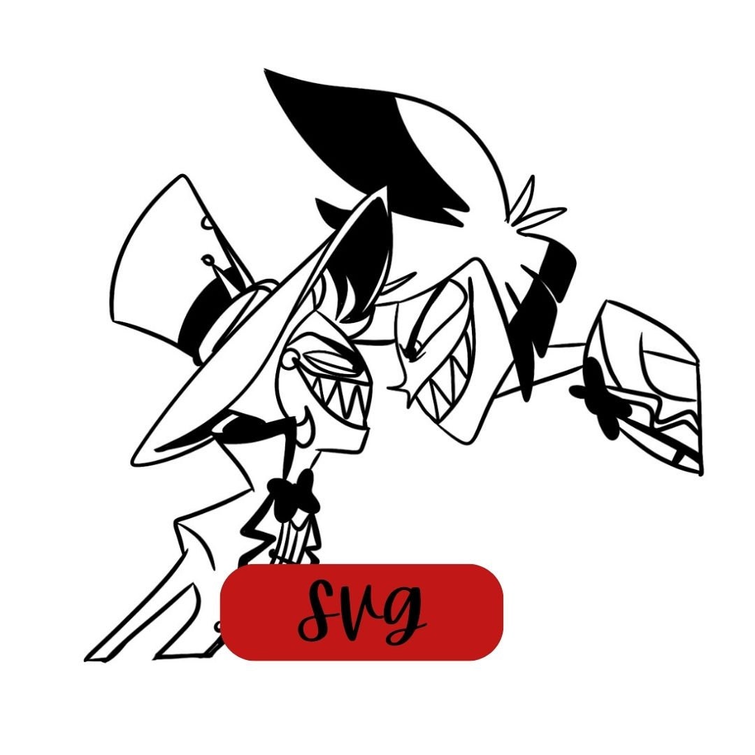 Editable Alastor Hazbin Hotel Svg Alastor Head Sticker Svg Png ...